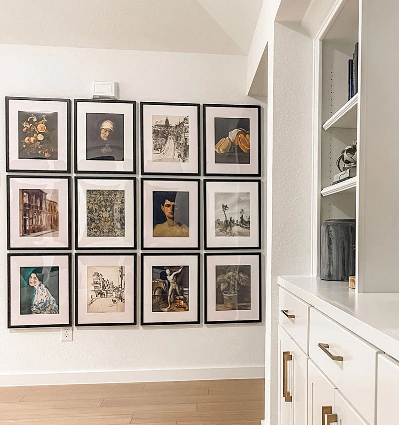 The full wall - Black framed photo gallery – Frameology