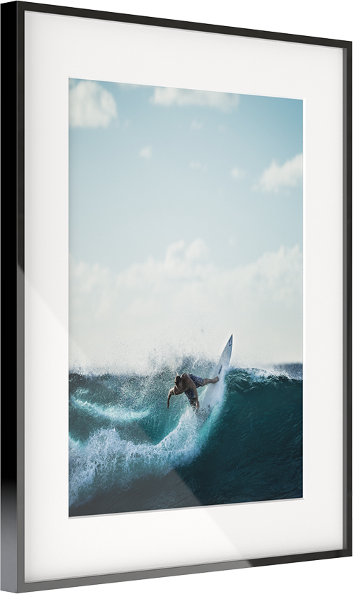 Luxe wall thin Black Metal Picture Frame Plus Mat | Print and Frame ...