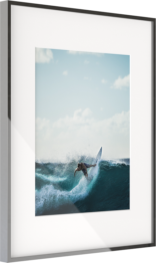 Luxe wall thin Gray Metal Picture Frame With Mat | Print and Frame ...