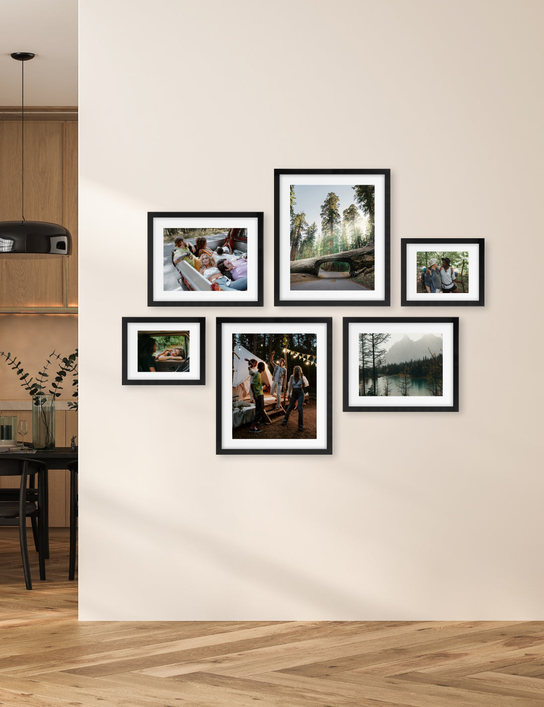 The Hallway Photo Gallery Wall - by Bobby Berk - 6 x Black Frame Set – Frameology