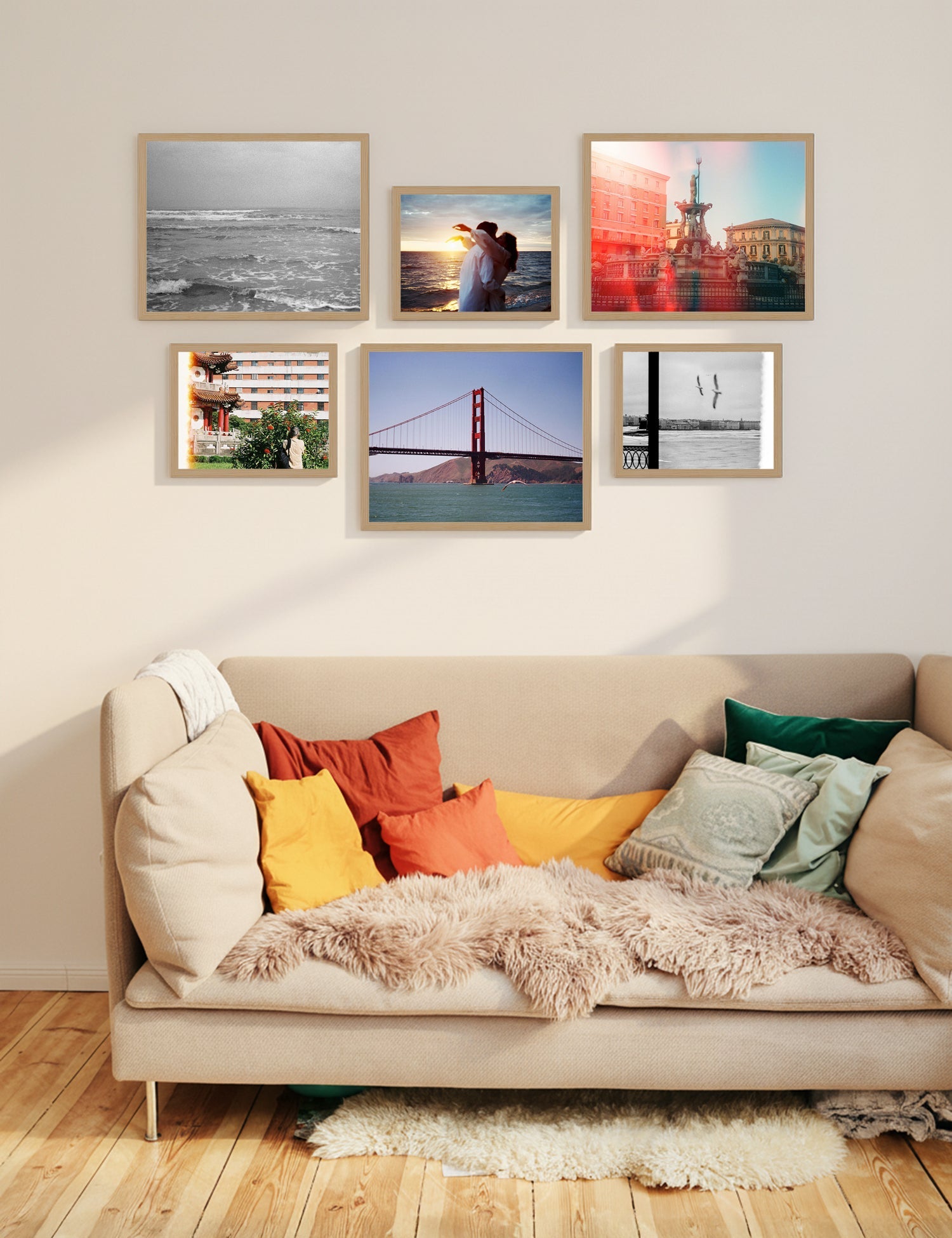 Classic Offset II Gallery | Six wood frame set designed by Bobby Berk ...