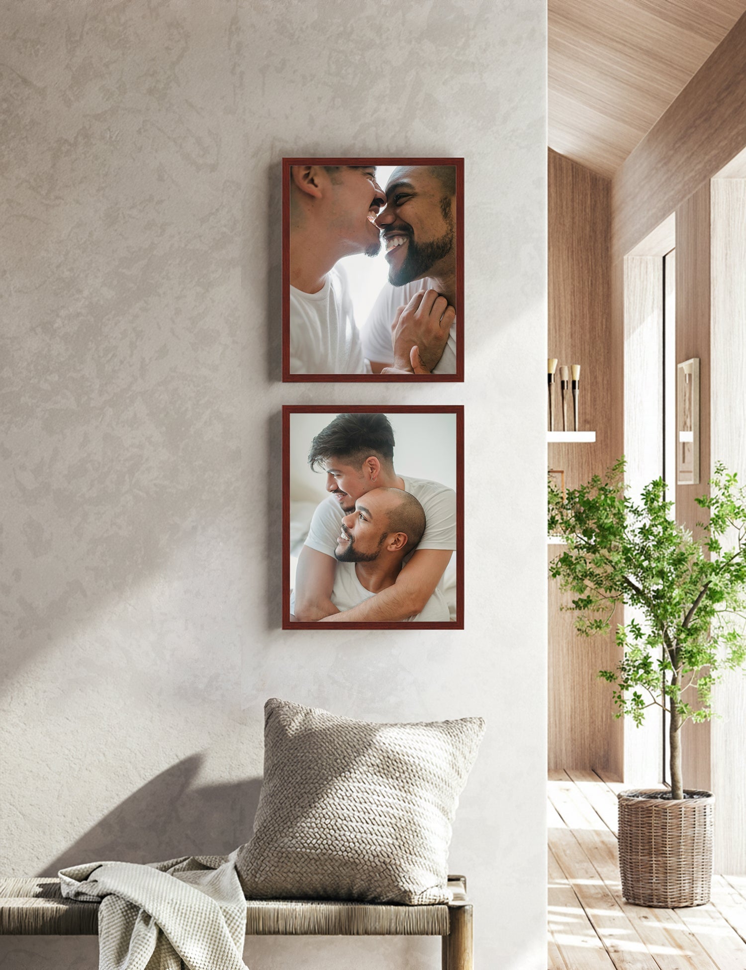 The Classic Duo Gallery Wall - 2 x Brown Frame Set - by Bobby Berk – Frameology