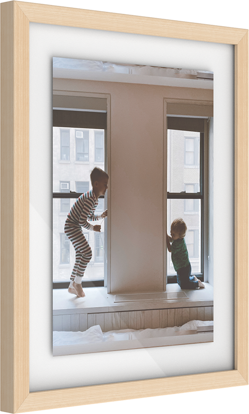 Luxe Wall Natural Wood Picture Frame Plus Mat | Print and Frame Photos ...