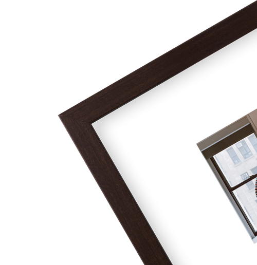 212 Brown Wood Picture Frame With Mat | Print and Frame Photos Online ...